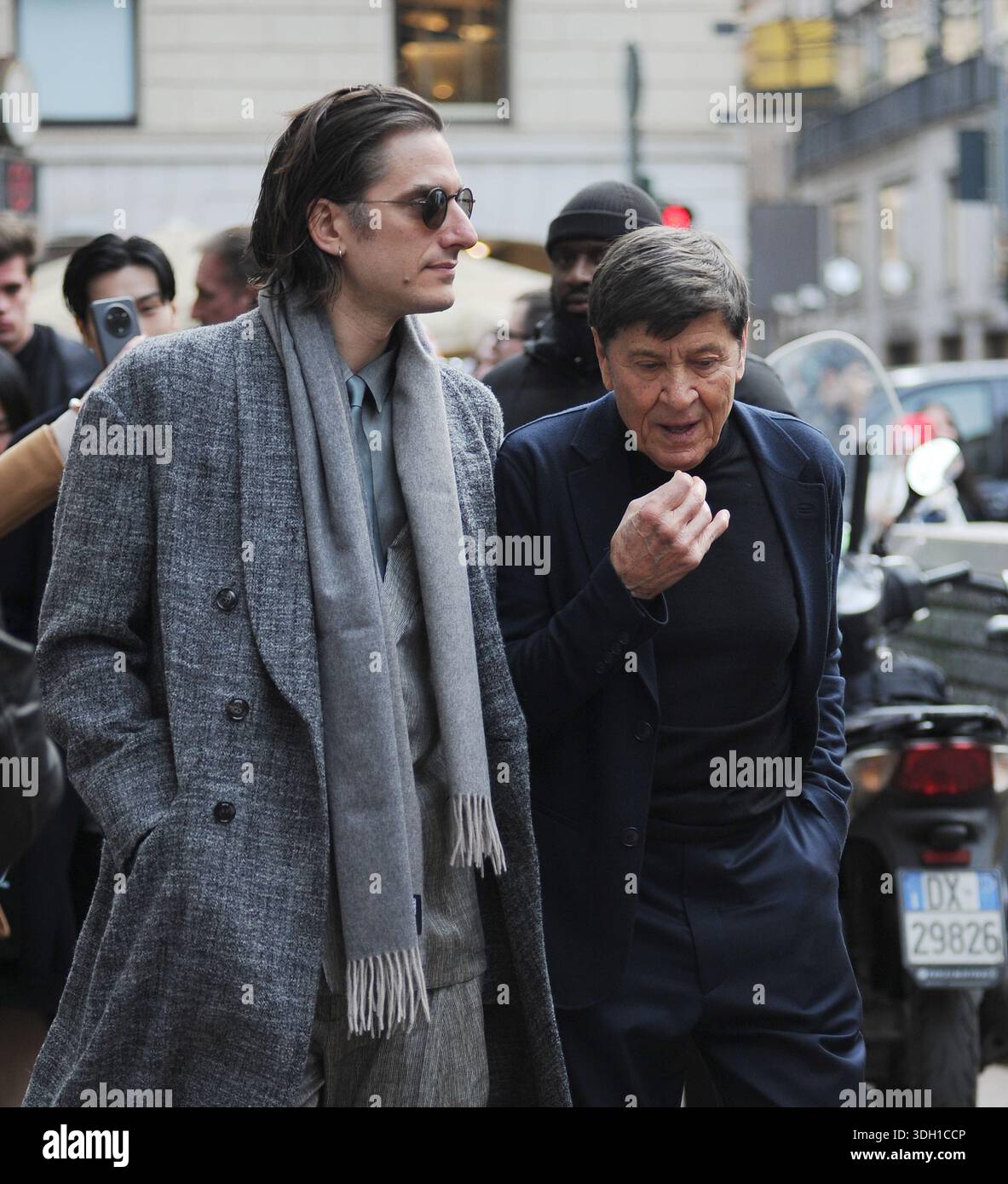 Milan Luca Marinelli leaves the hotel to go to the Giorgio Armani ...