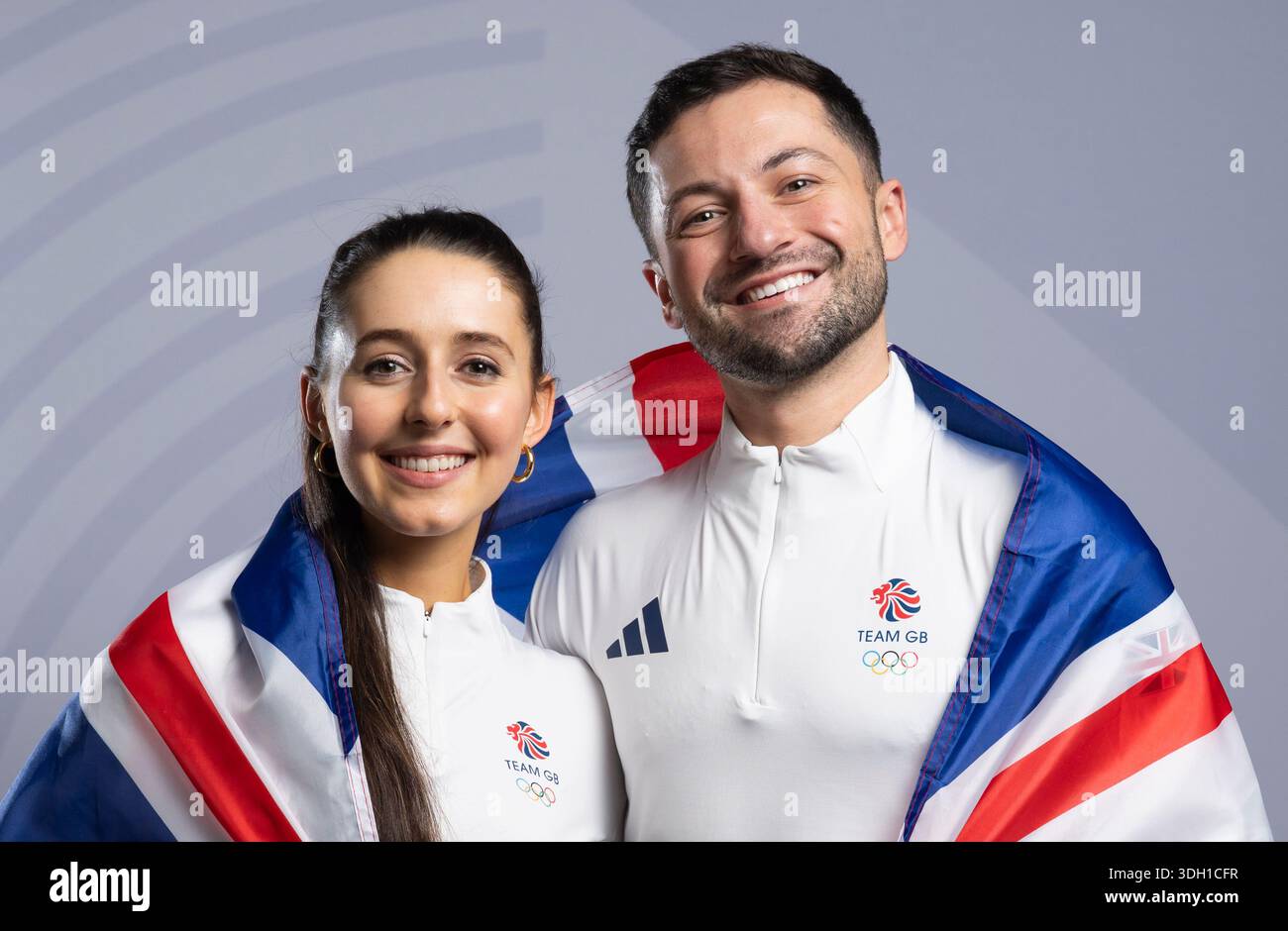 Lilah Fear and Lewis Gibson during a Team GB kitting out session for ...