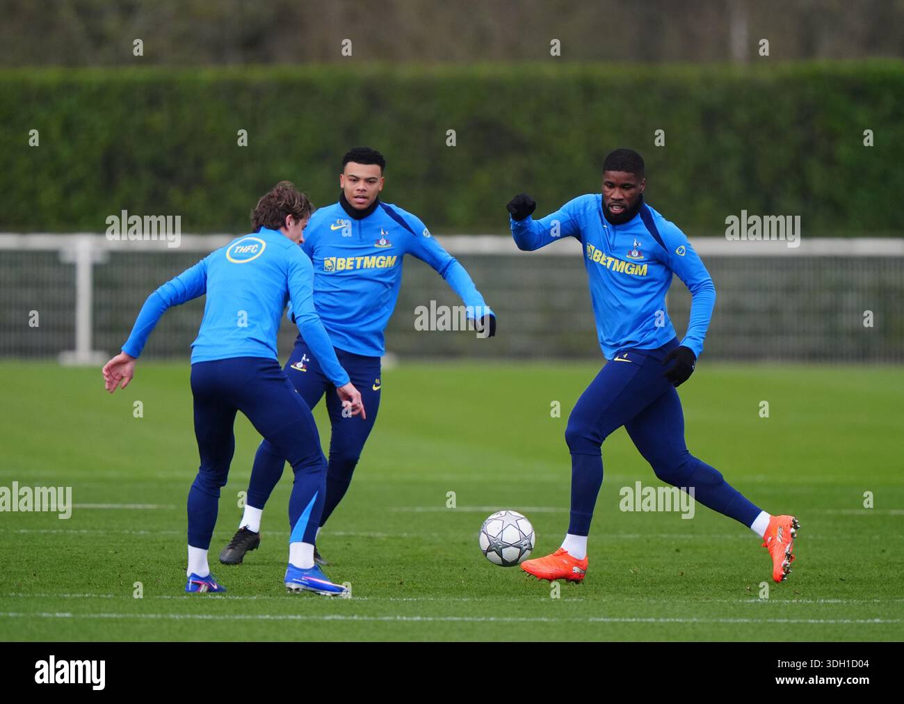 Tottenham Hotspur's Kevin Danso during a training session at the ...