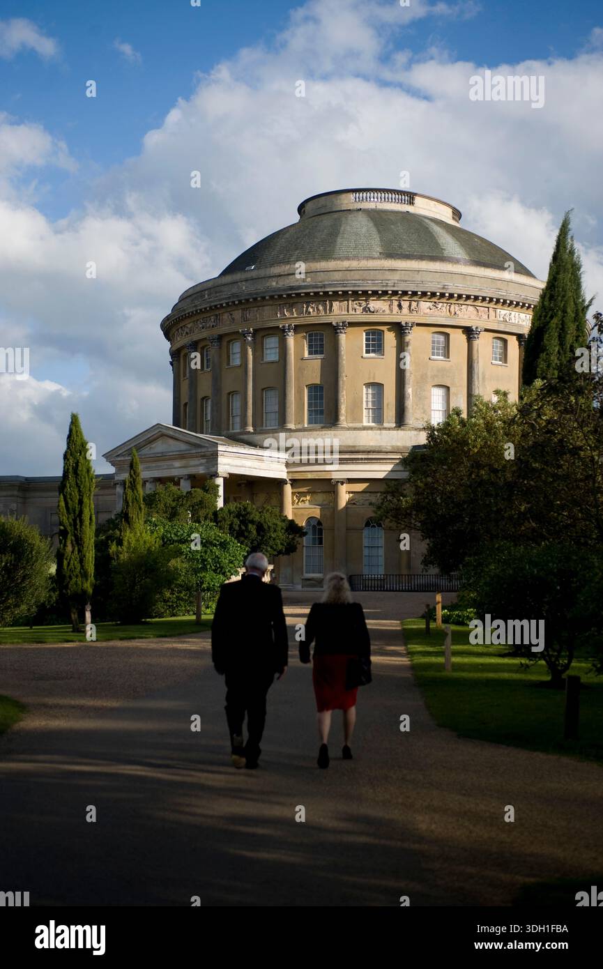 The iconic Rotunda and Italianate palace of Ickworth House near Bury St ...
