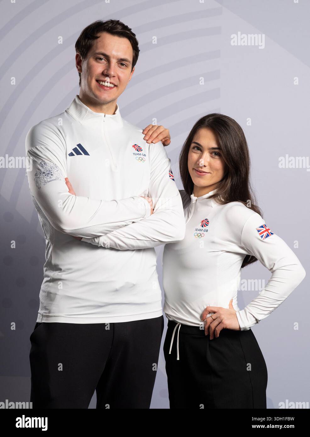 Ana Vaipan-Law and Luke Digby during a Team GB kitting out session for ...