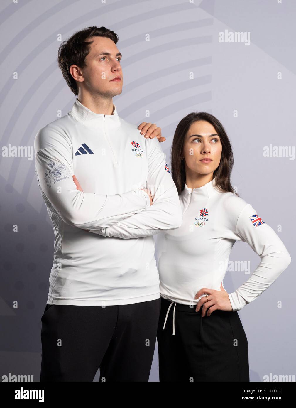 Ana Vaipan-Law and Luke Digby during a Team GB kitting out session for ...