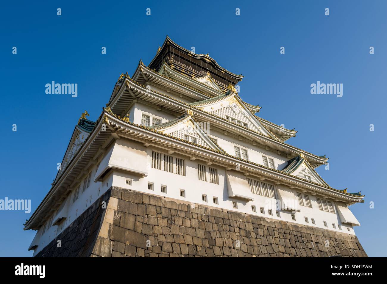 Osaka, Japan - November 7, 2023: The main tower of Osaka Castle is seen ...