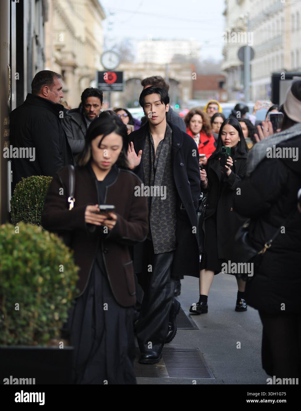 Thai actor Wichapas Sumettikul leaves his hotel to attend the Giorgio ...