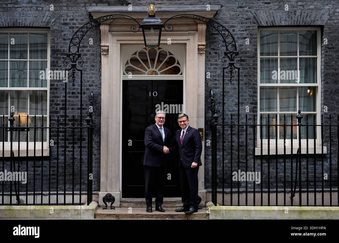 Prime Minister Sir Keir Starmer welcomes US House Speaker Mike Johnson ...