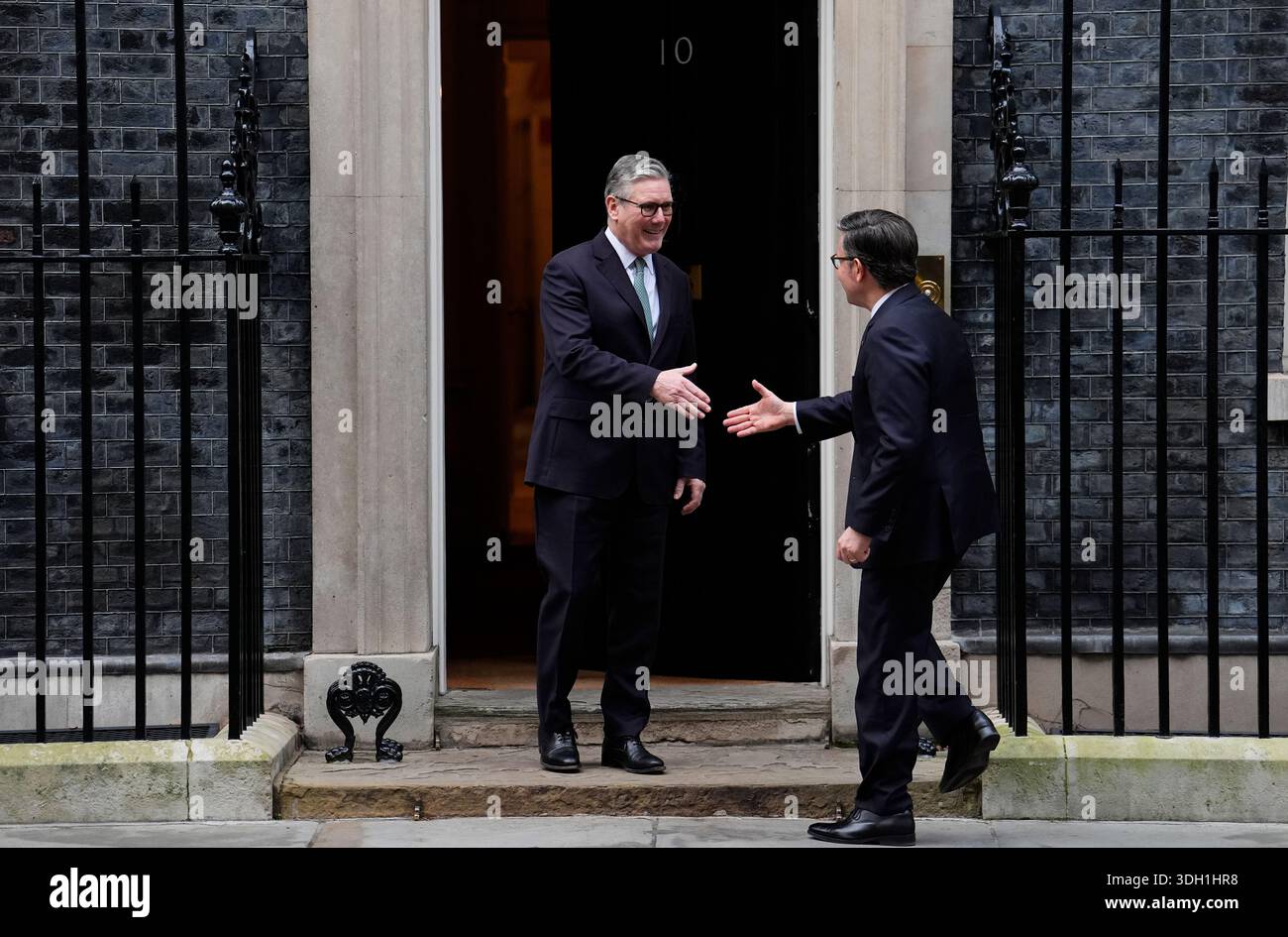 Prime Minister Sir Keir Starmer welcomes US House Speaker Mike Johnson ...