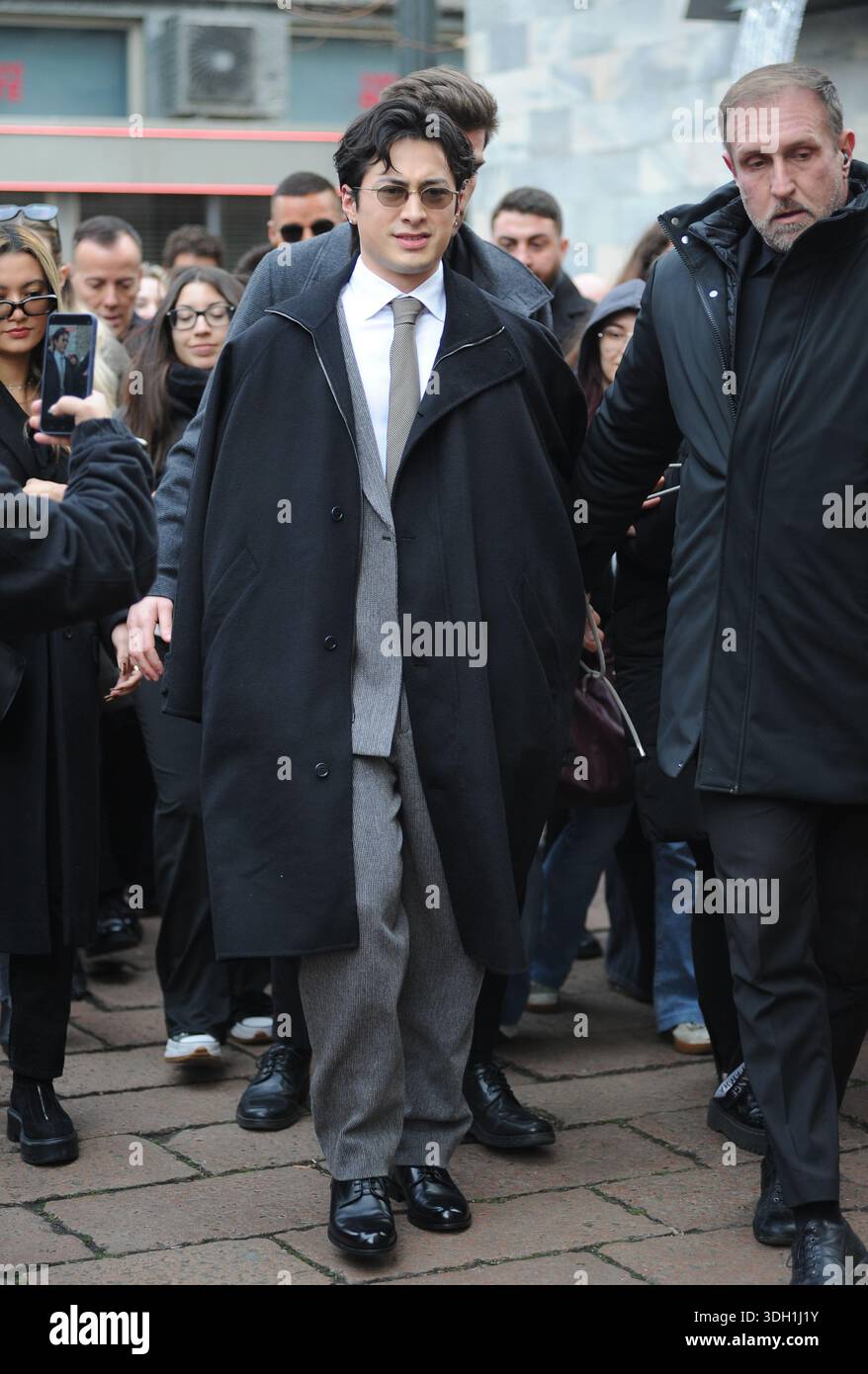 Actor Hudson Williams arrives at the Giorgio Armani fashion show in ...