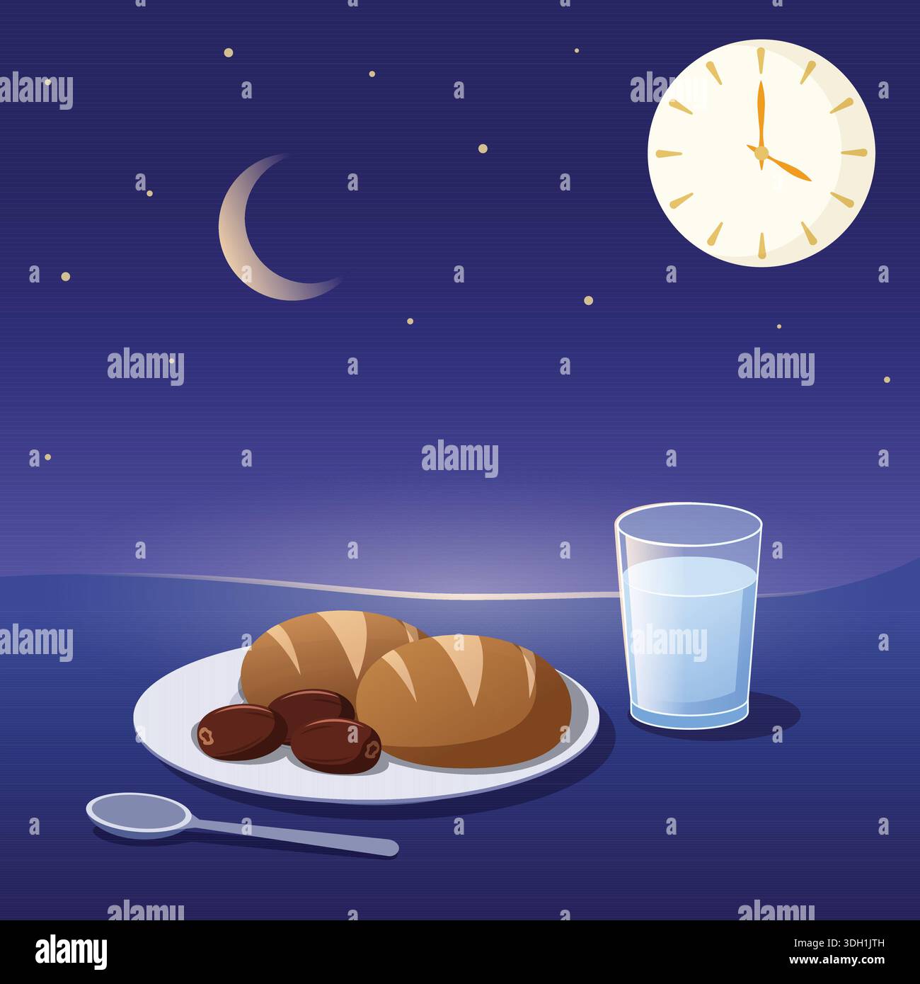Fajr dawn prayer Stock Vector Images - Alamy