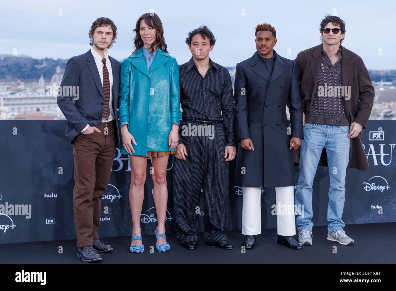 Rome, Italy. 19th Jan, 2026. Evan Peters, Rebecca Hall, Anthony Ramos ...