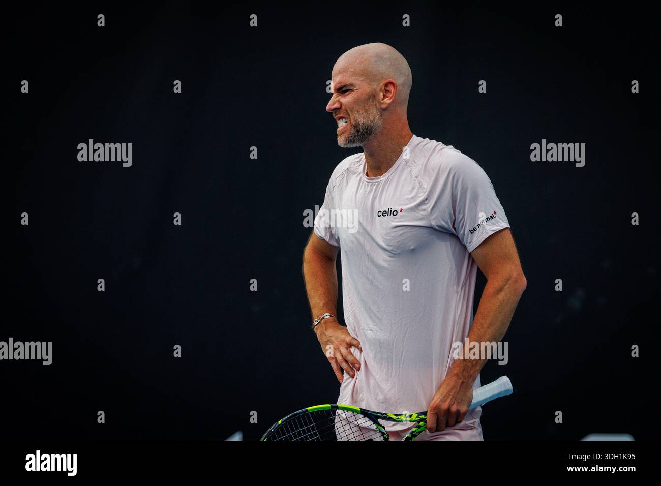 France’s Adrian Mannarino during a first round match against Australia ...
