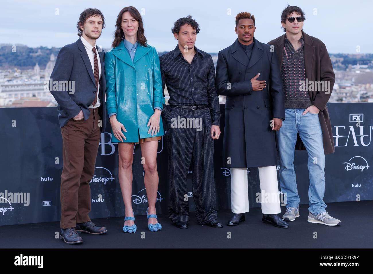 Rome, Italy. 19th Jan, 2026. Evan Peters, Rebecca Hall, Anthony Ramos ...