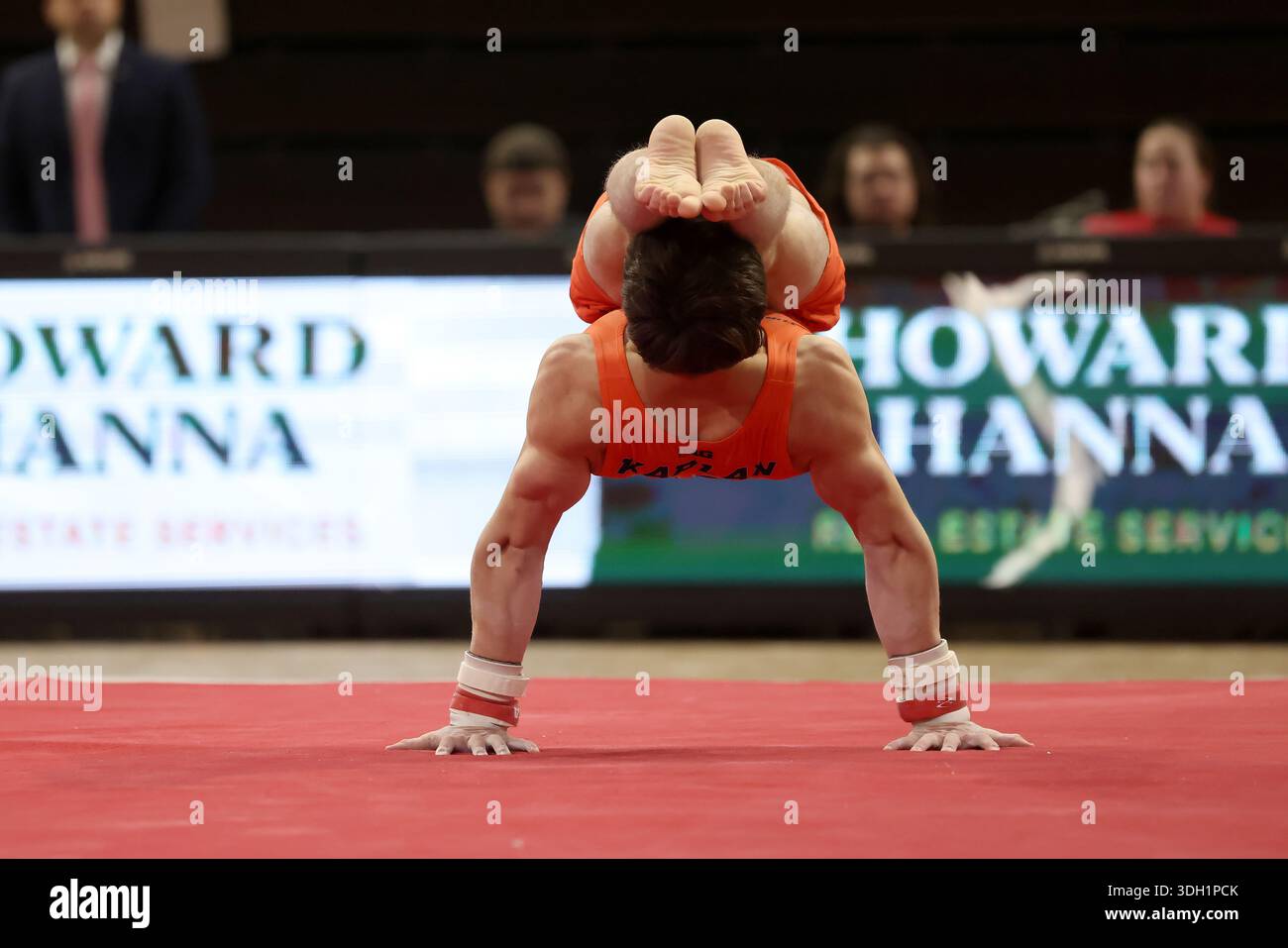 Illinois gymnast Sam Kaplan competes during an NCAA gymnastics meet ...
