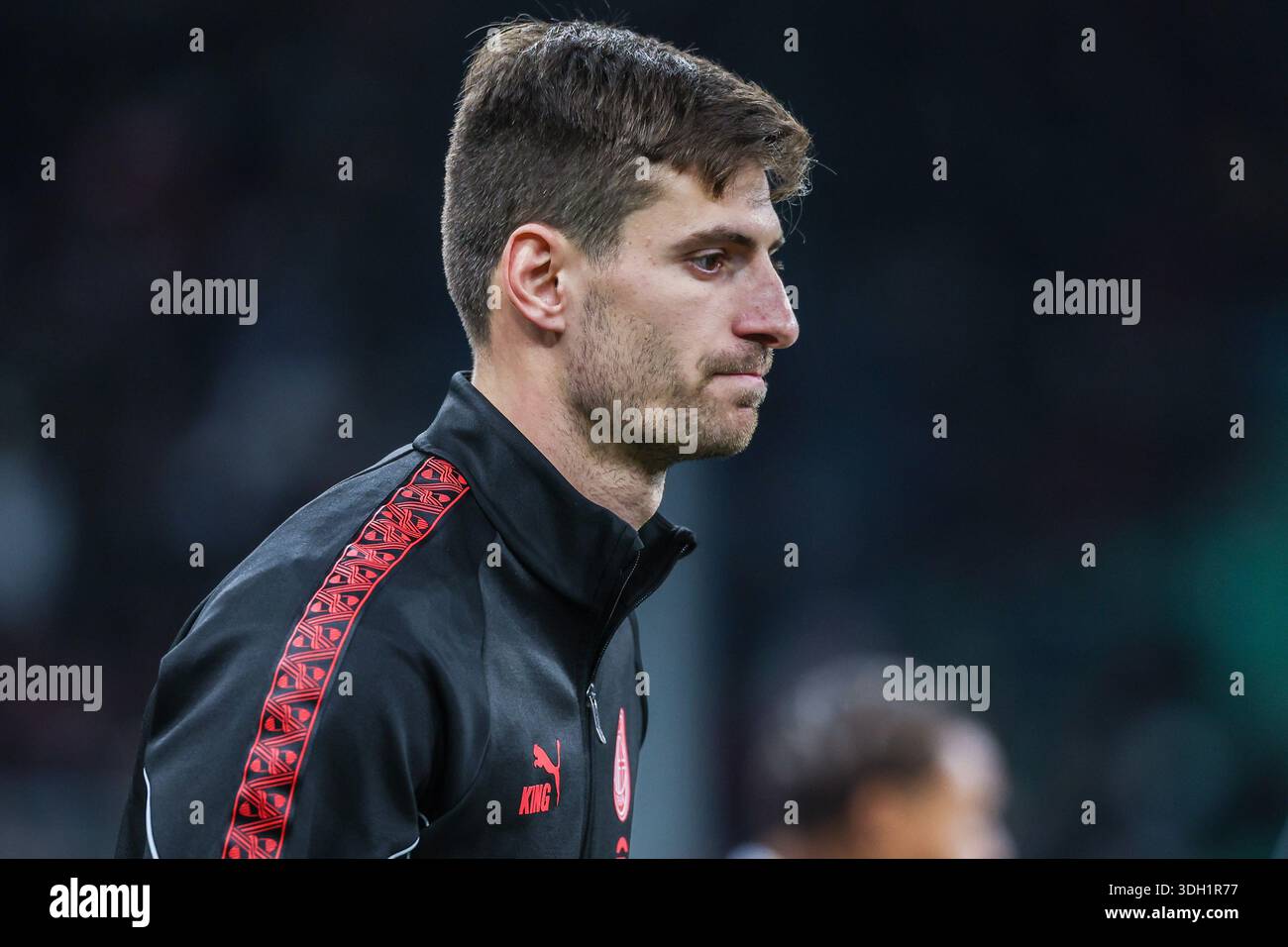 Milan, Italy. 18th Jan, 2026. Matteo Gabbia of AC Milan looks on during ...