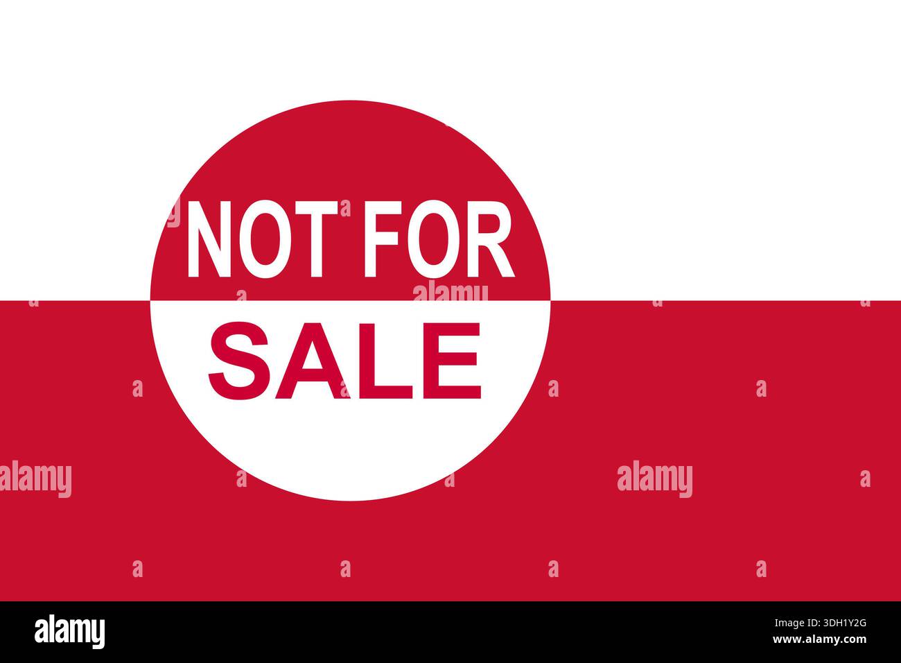 Greenland flag with text Not For sale in red and white, Greenland ...