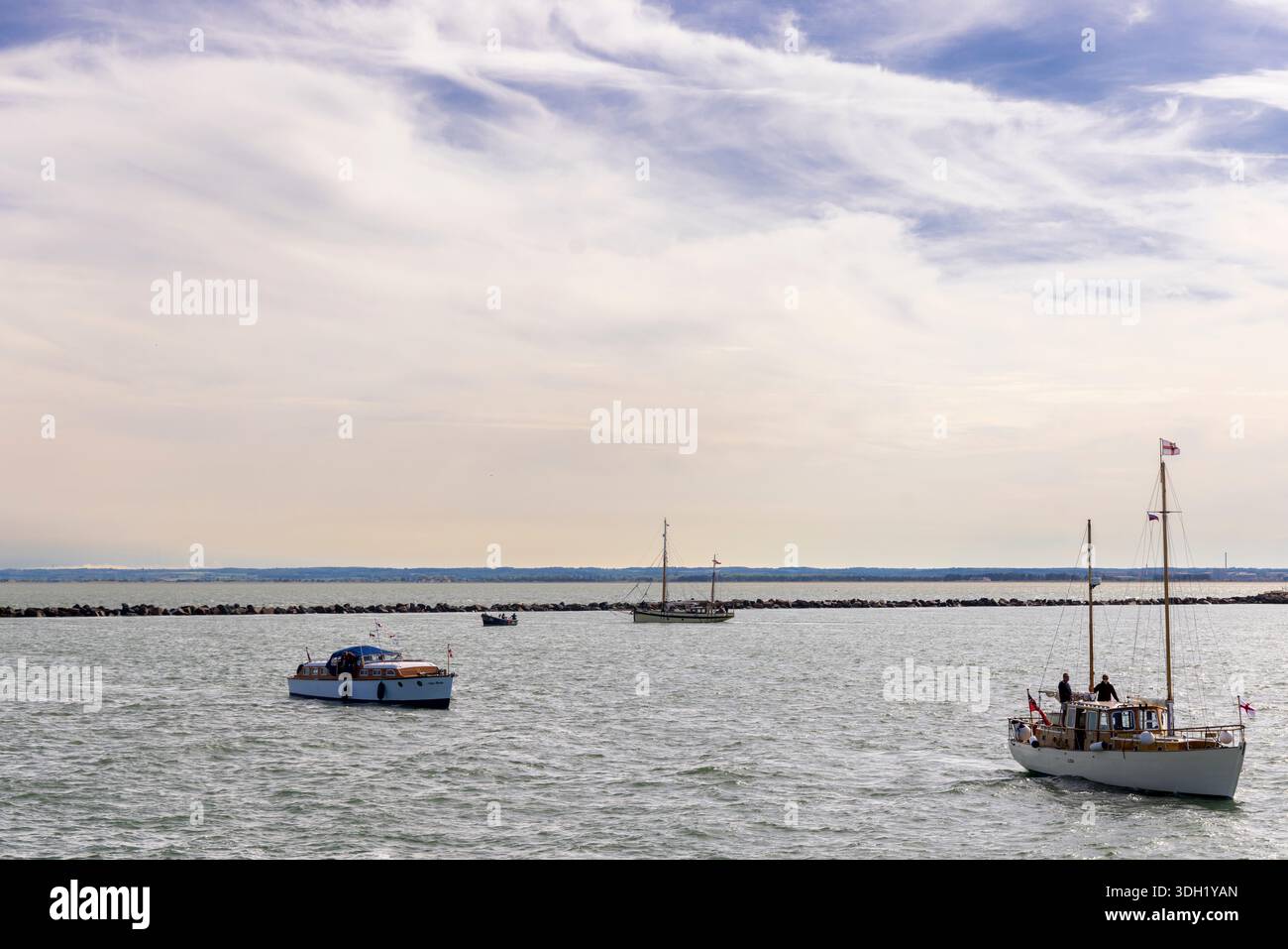 The flotilla of Dunkirk Little Ships returns to Ramsgate harbour after ...