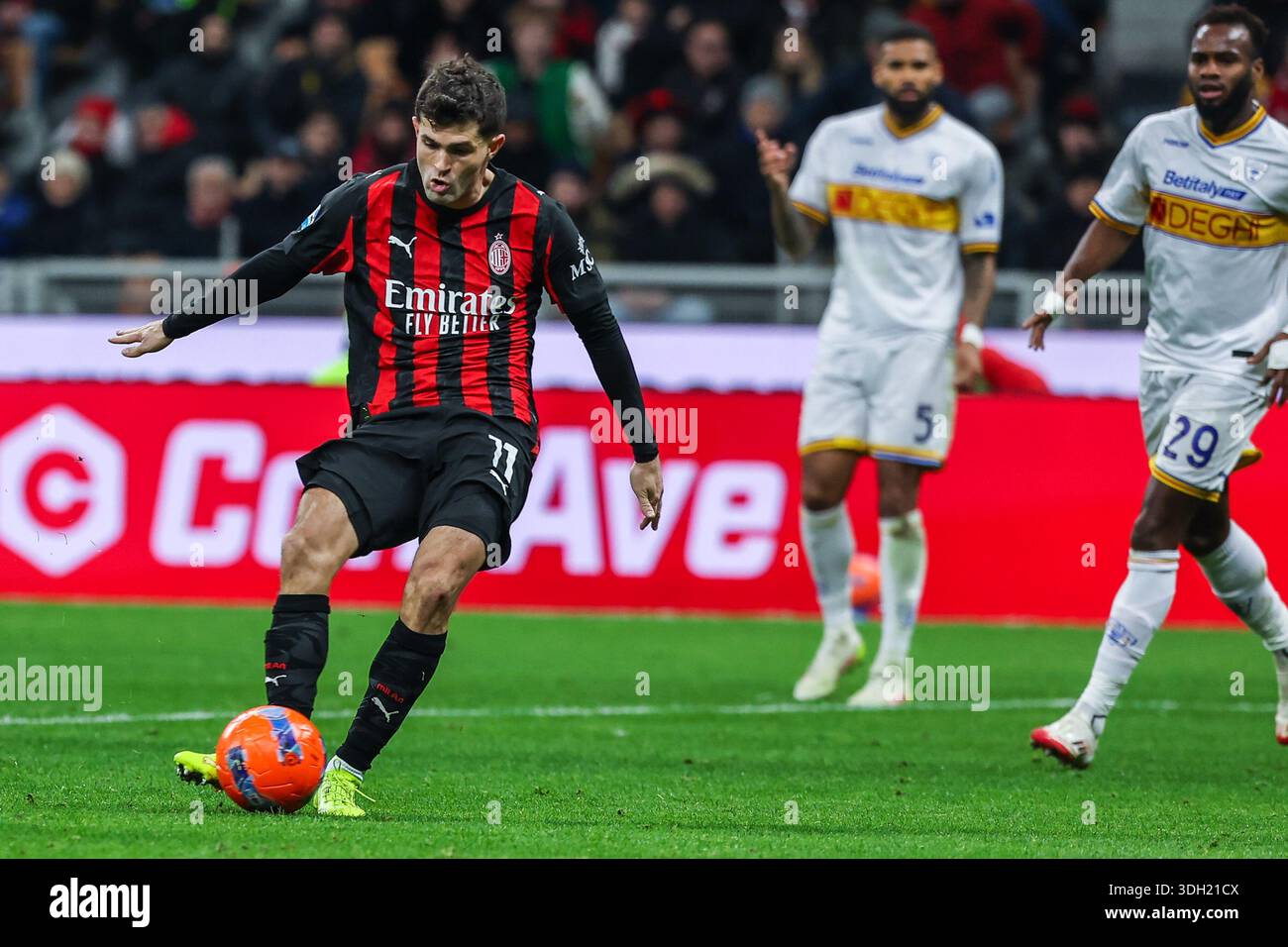 Christian Pulisic of AC Milan seen in action during Serie A 2025/26 ...