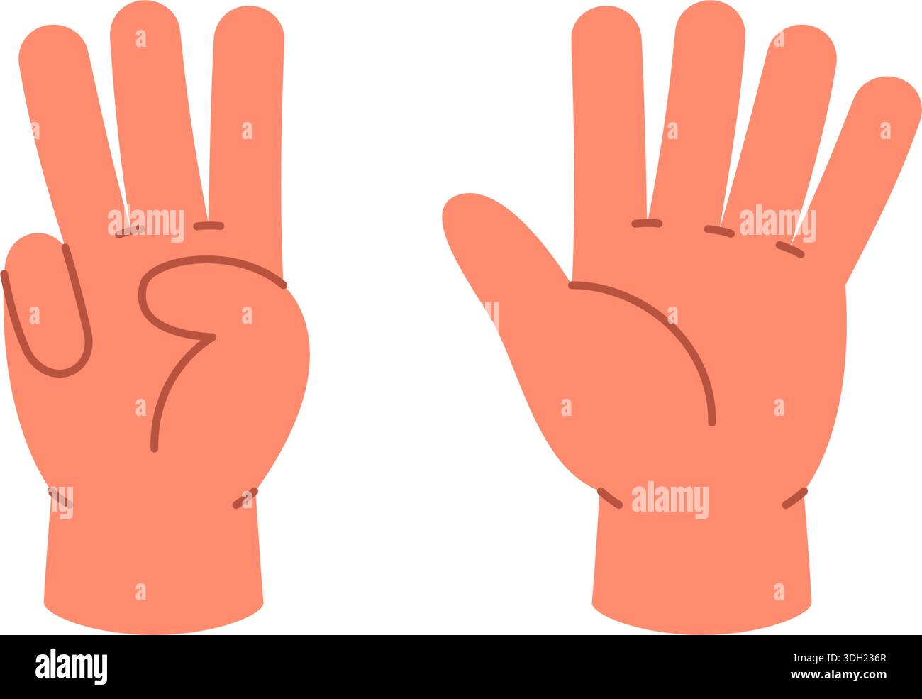 Preschool children fingers to count Stock Vector Images - Alamy