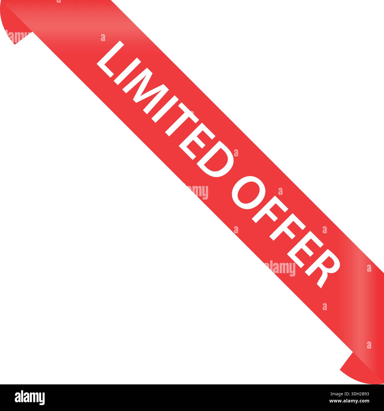 Limited Offer Red Corner Ribbon – Glossy Promotional Sale Banner and ...