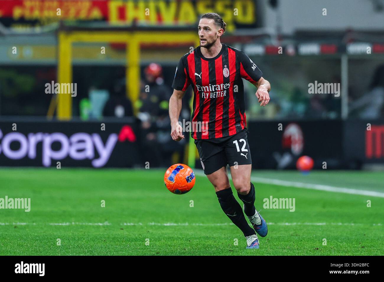 Milan, Italy. 18th Jan, 2026. Adrien Rabiot of AC Milan seen in action ...