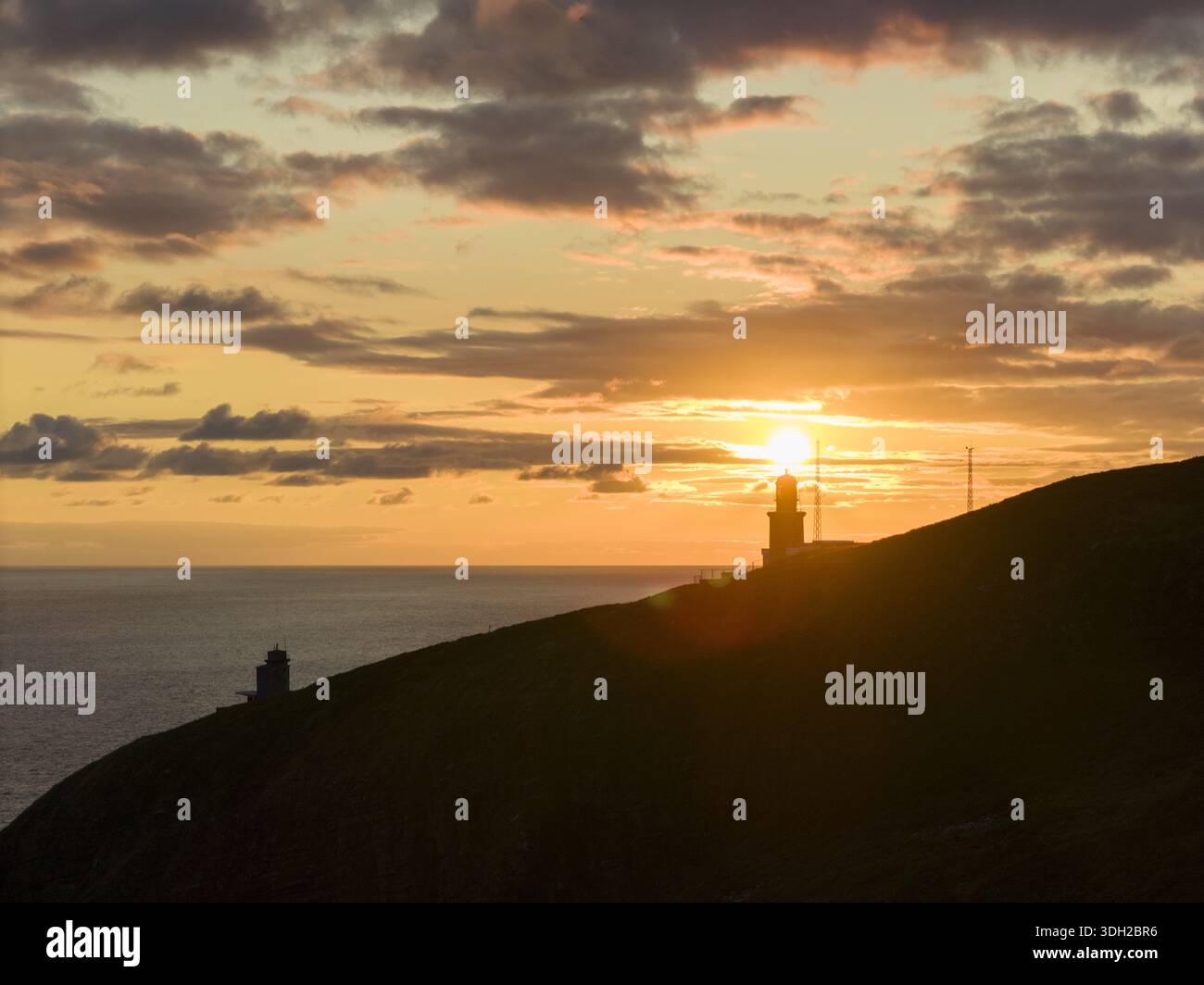 Sunset behind gaztelugatxe basque hi-res stock photography and images ...