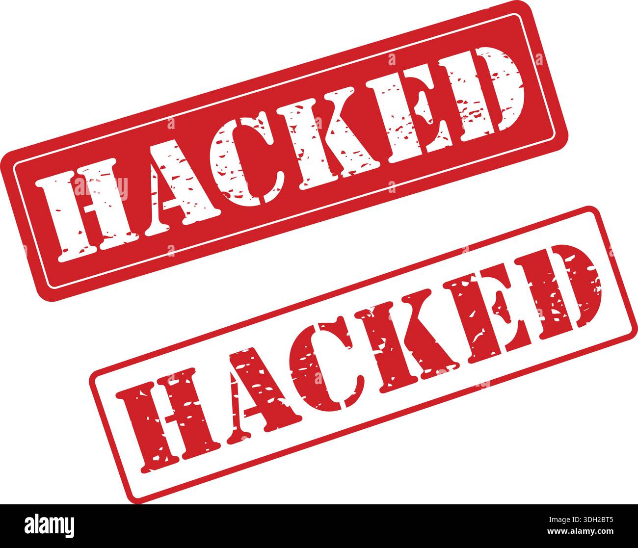 System hacked cyber attack alert Stock Vector Images - Alamy