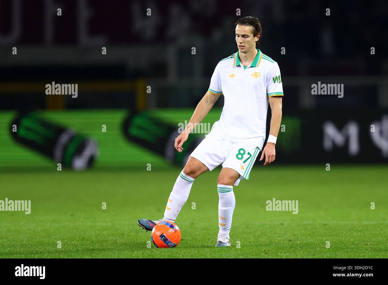 Torino, Italy. 18th Jan, 2026. Daniele Ghilardi of AS Roma in action ...