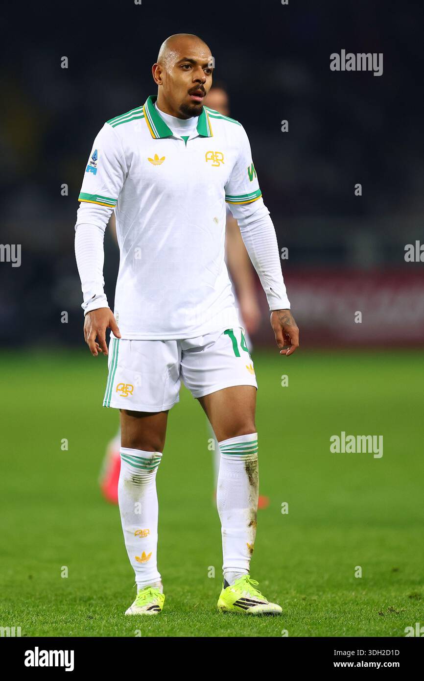Torino, Italy. 18th Jan, 2026. Donyell Malen of AS Roma looks on during ...