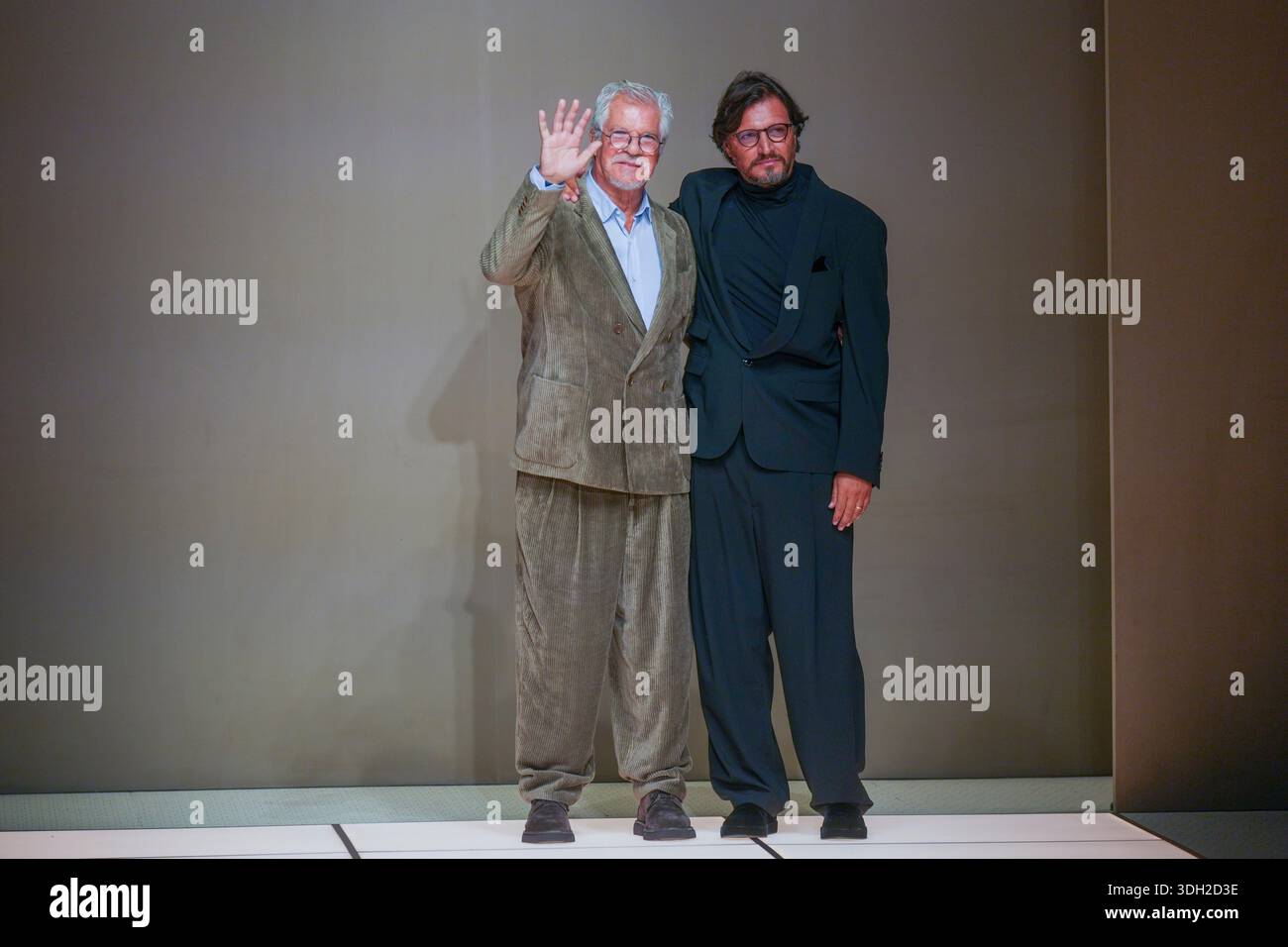 Fashion designers Leo Dell'Orco, left, and Gianluca Dell'Orco ...