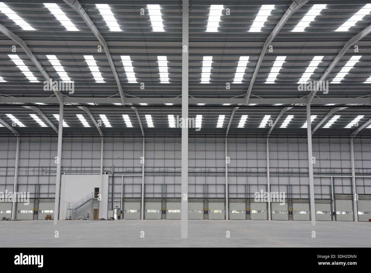 Large modern empty warehouse logistiacal business storage space in the ...