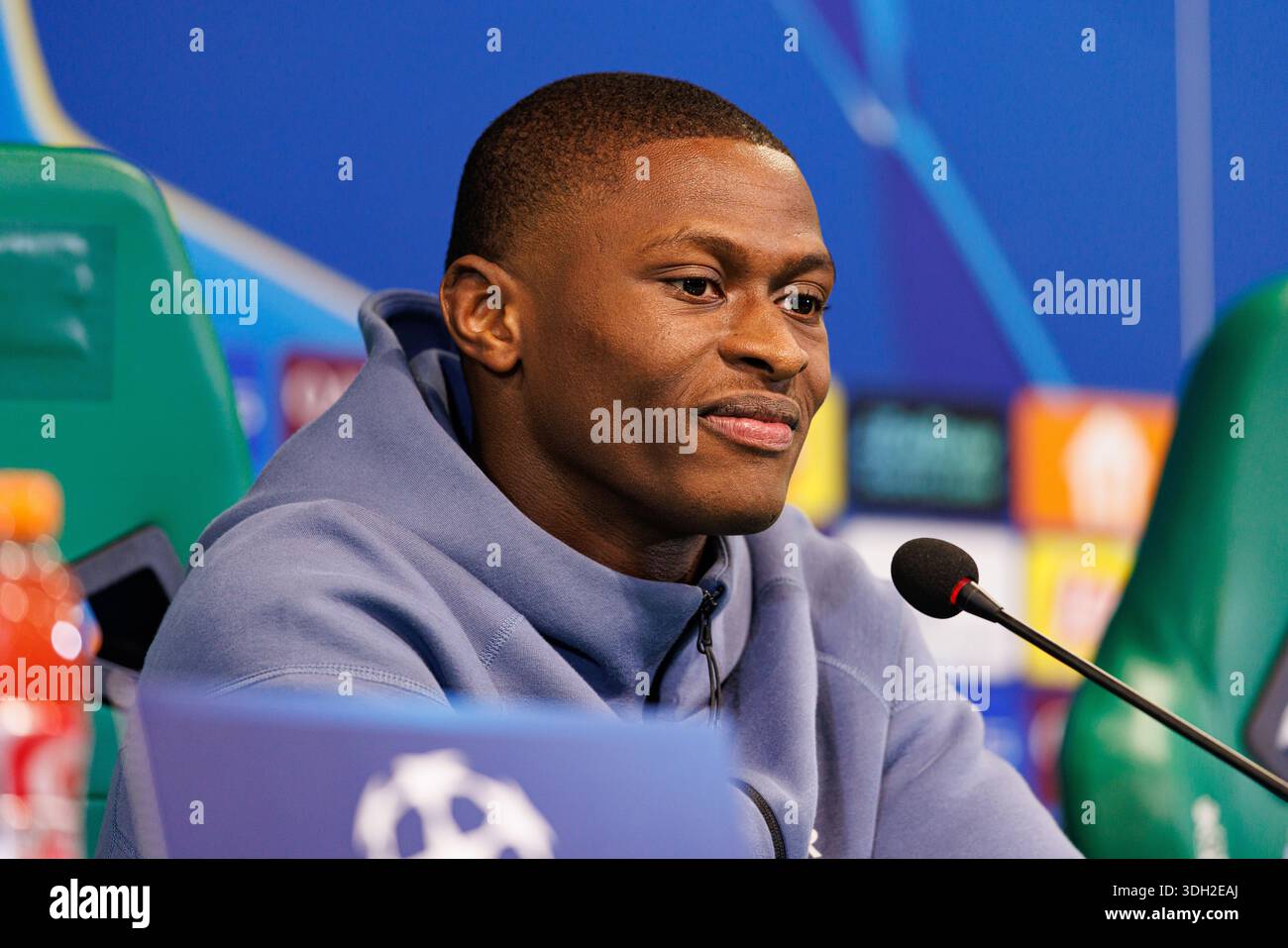 Lisbon, Portugal. 19th Jan 2025; Nuno Mendes (Paris Saint-Germain) seen ...