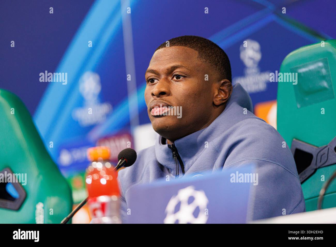 Lisbon, Portugal. 19th Jan 2025; Nuno Mendes (Paris Saint-Germain) seen ...