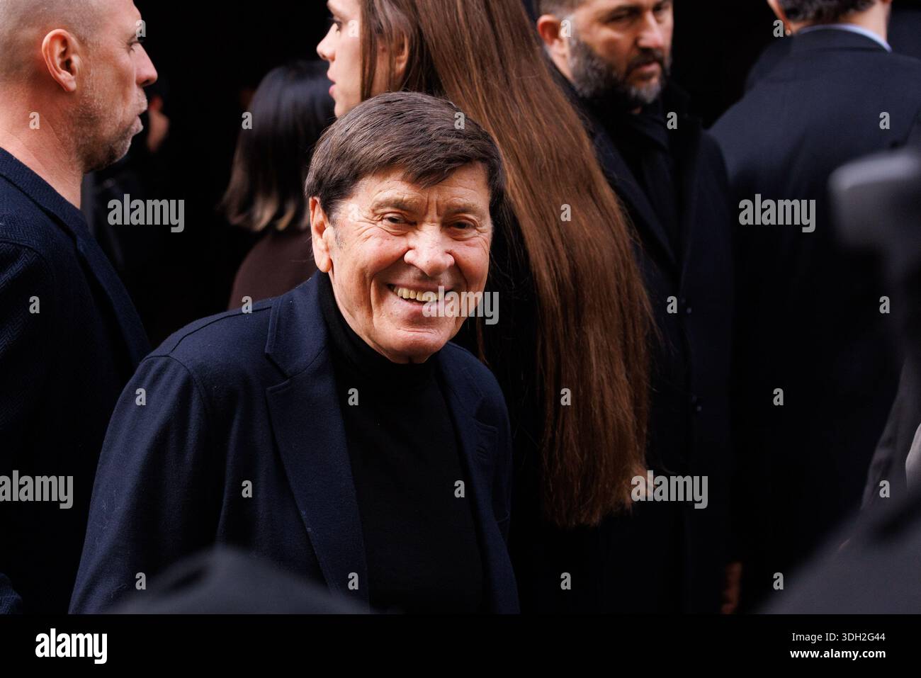 Gianni Morandi arrives at the Giorgio Armani fashion show during the ...