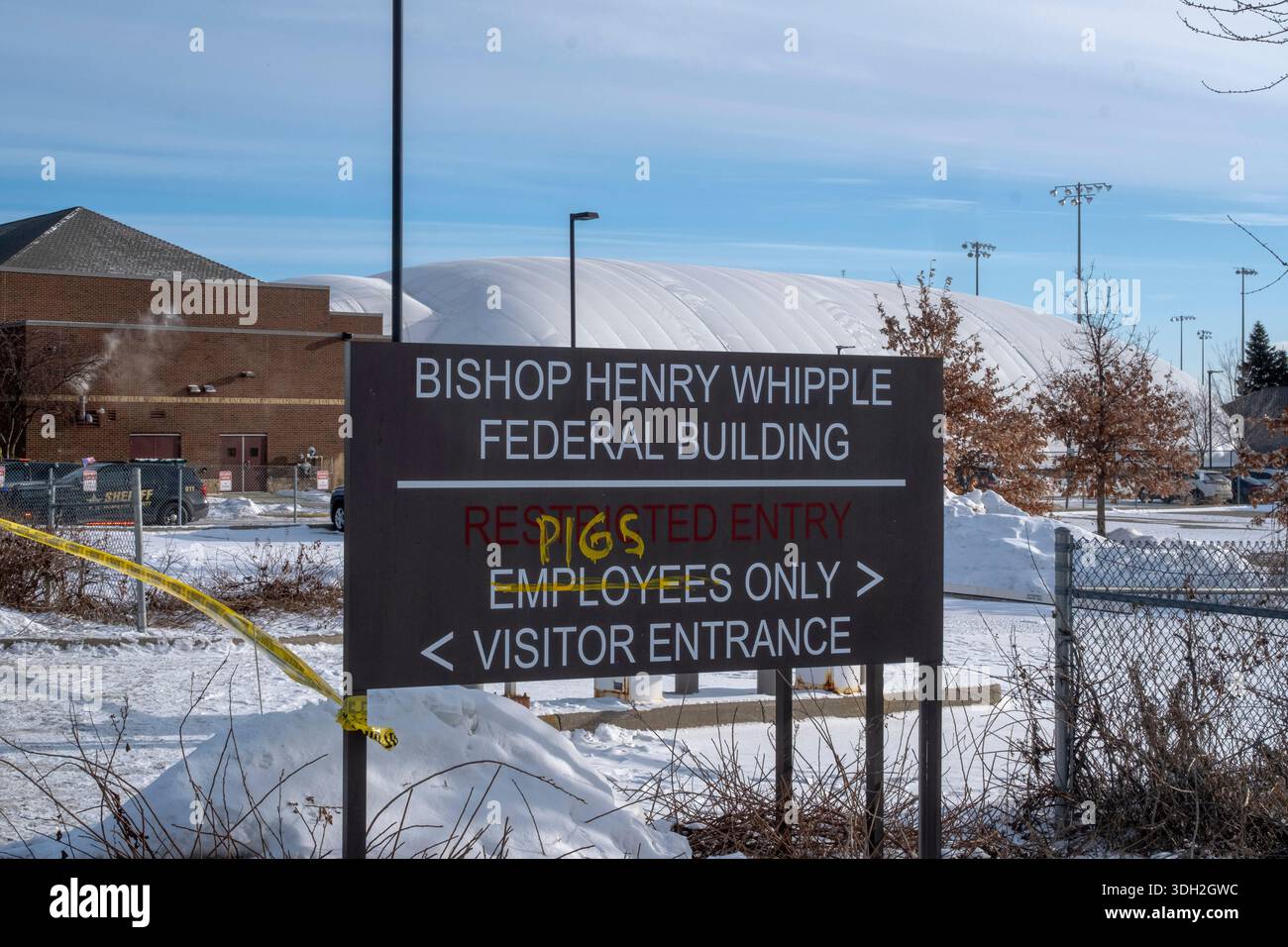 Fort Snelling, Minnesota, USA. 19th Jan, 2026. For the last week ...