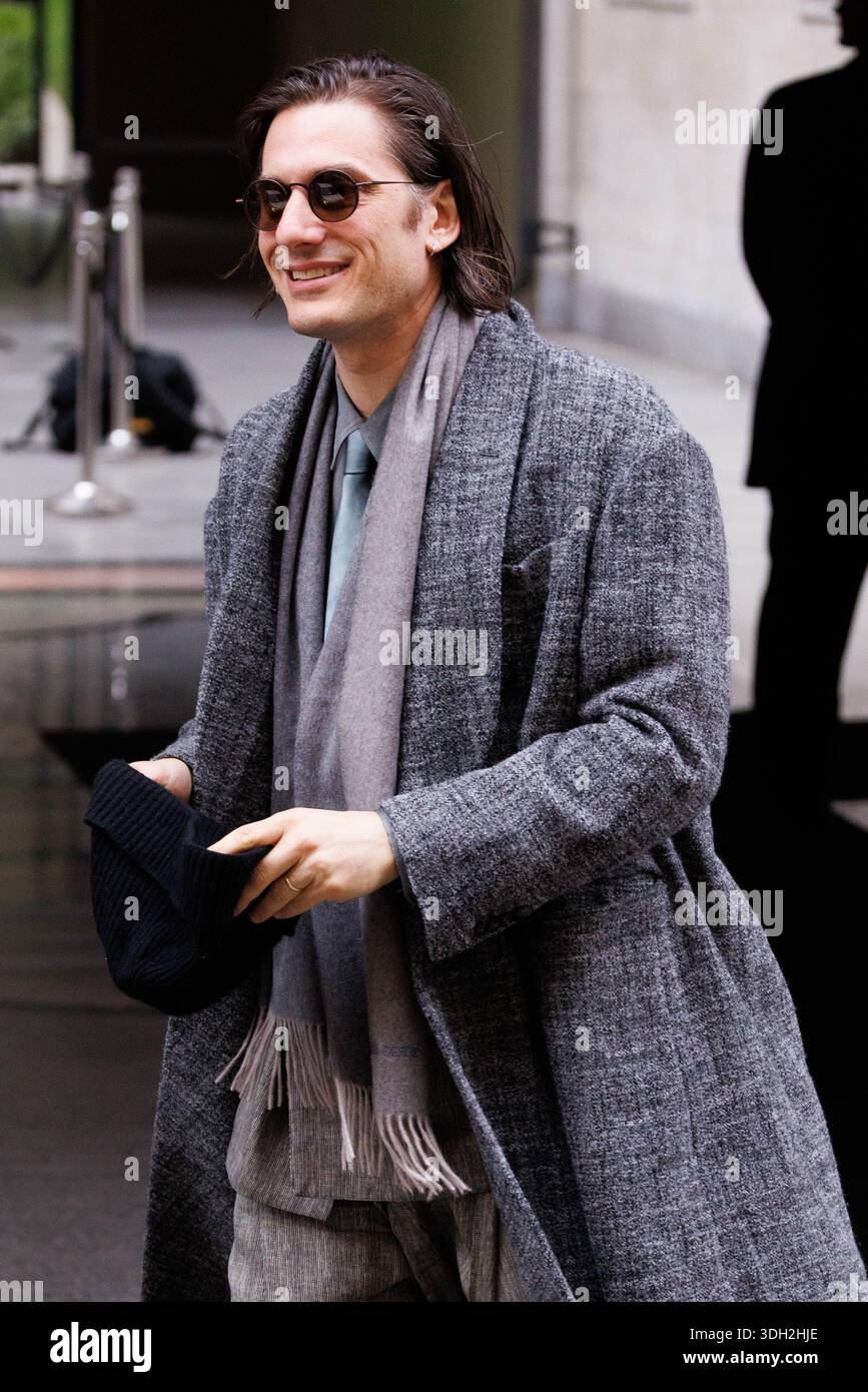 Luca Marinelli leaves the Giorgio Armani fashion show during the Milan ...