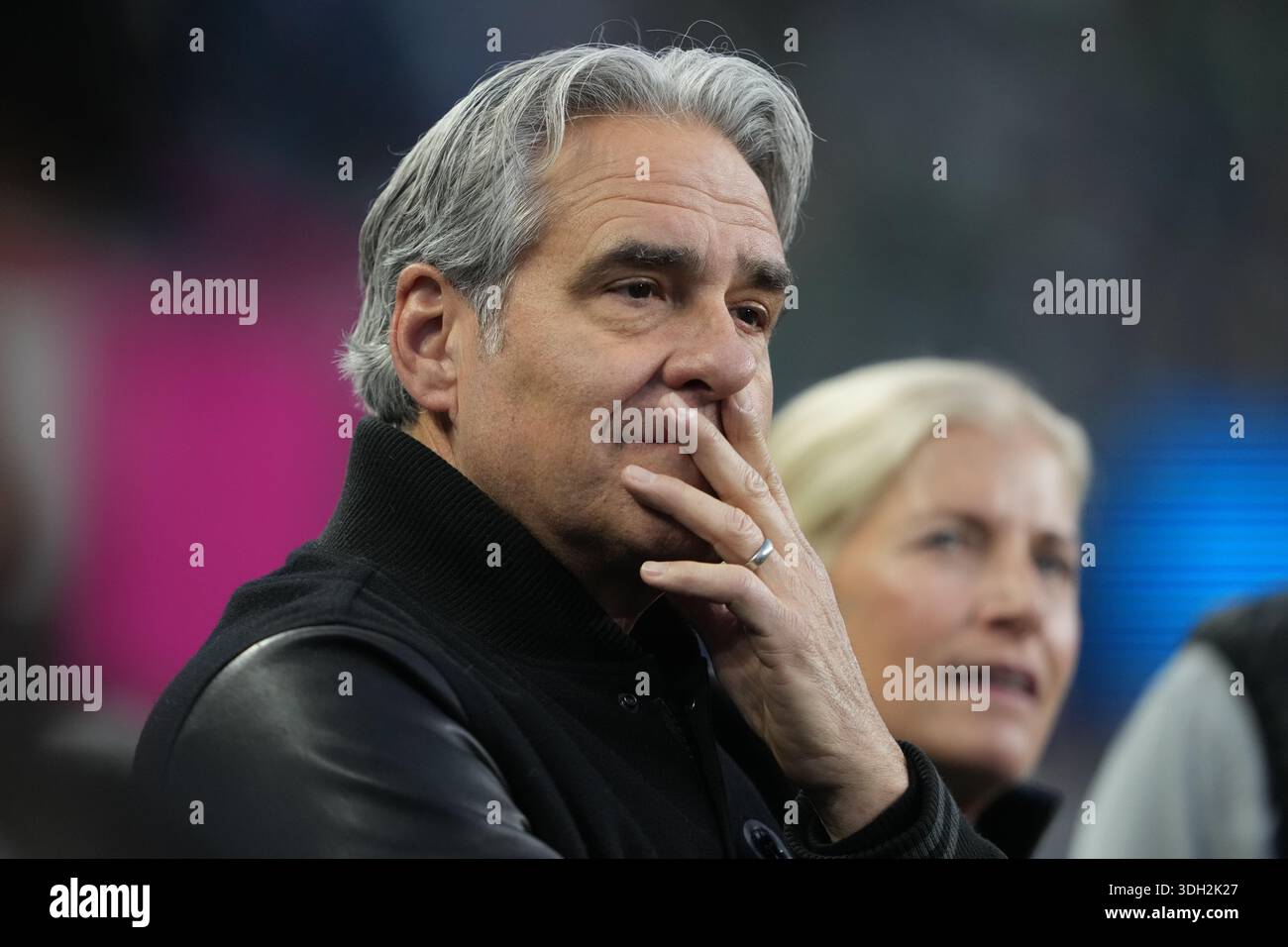 Nike CEO Elliott Hill stands on the field before an NFL football ...