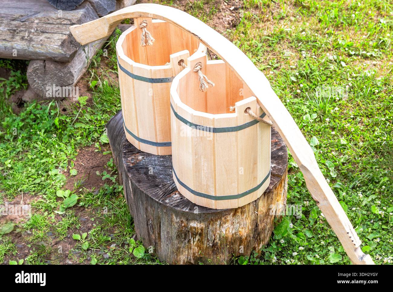 Wooden shoulder yoke hi-res stock photography and images - Alamy
