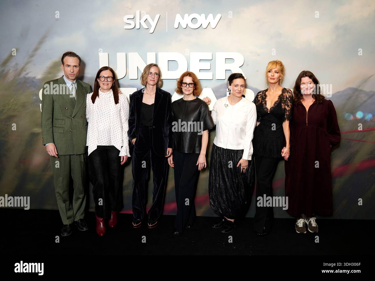 (left to right) Rafe Spall, Elwen Rowlands, Claire Oakley, Meghan ...