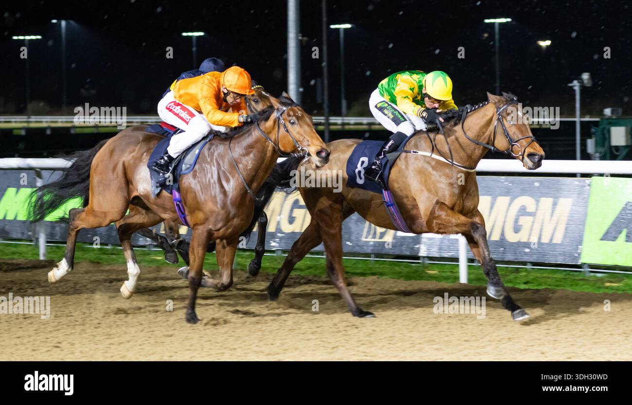 Wolverhampton, UK, Monday 19th January 2026; Vince Lombardi and jockey ...