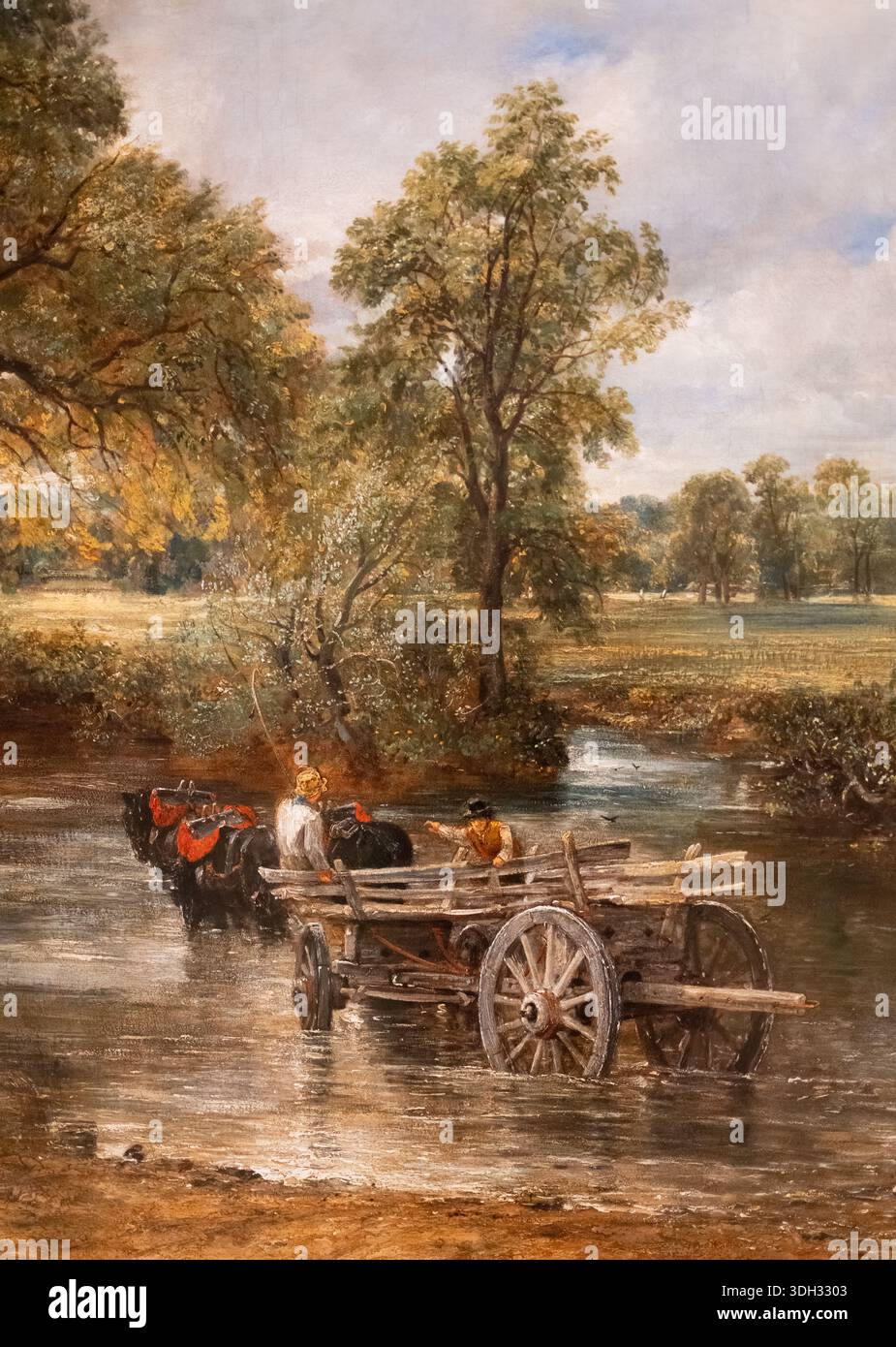 Detail from The Haywain - an art painting by Constable - 19th Century ...