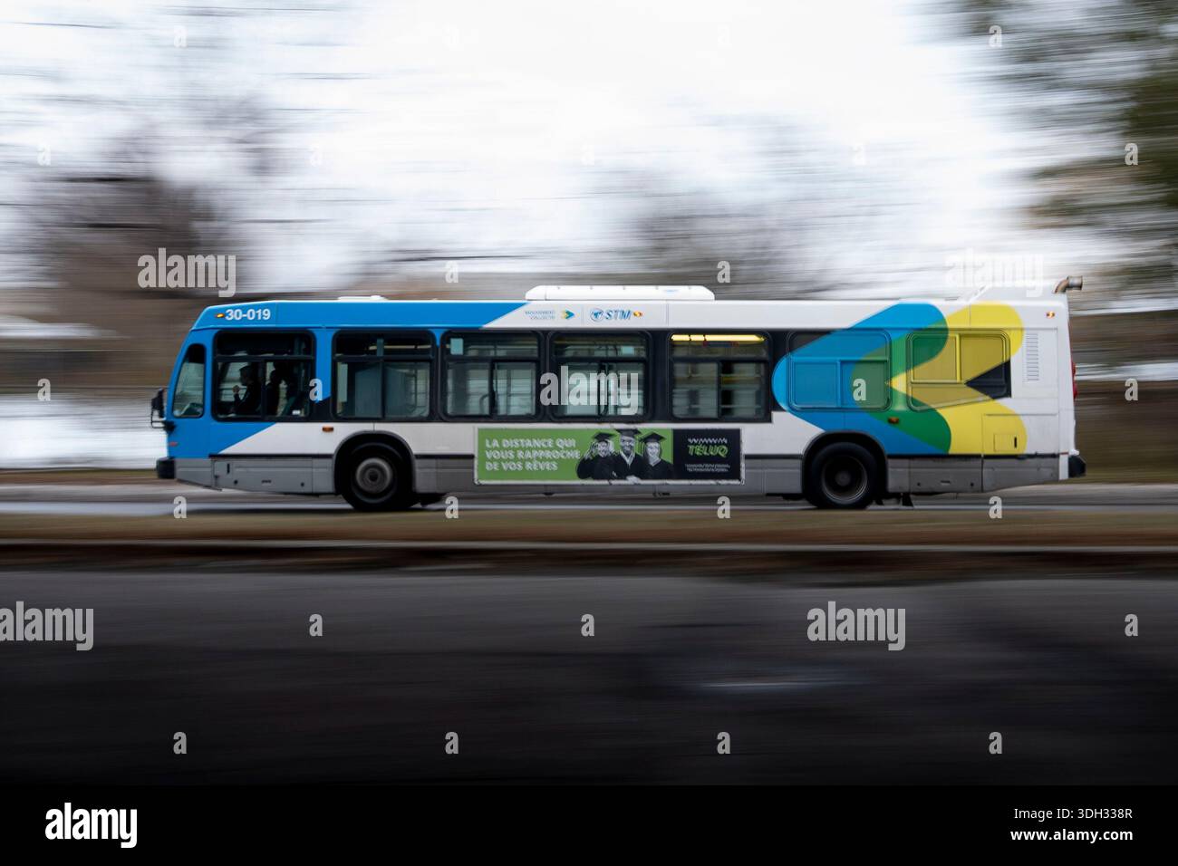 An STM bus is seen in Montreal on Friday, Nov. 14, 2025. THE CANADIAN ...