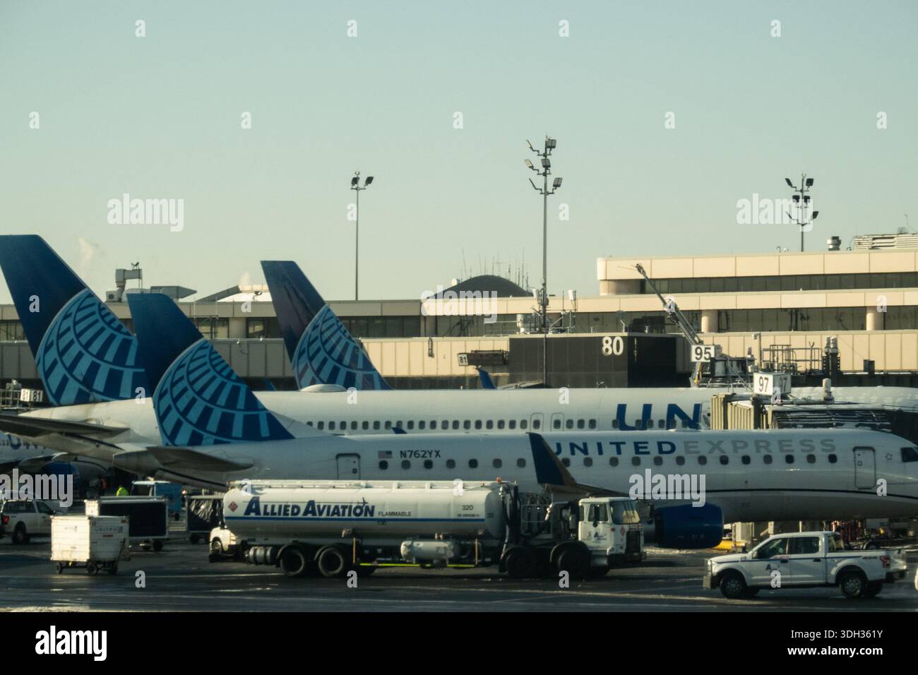 Newark, New Jersey, USA. 19th Jan, 2026. United Airlines planes at ...