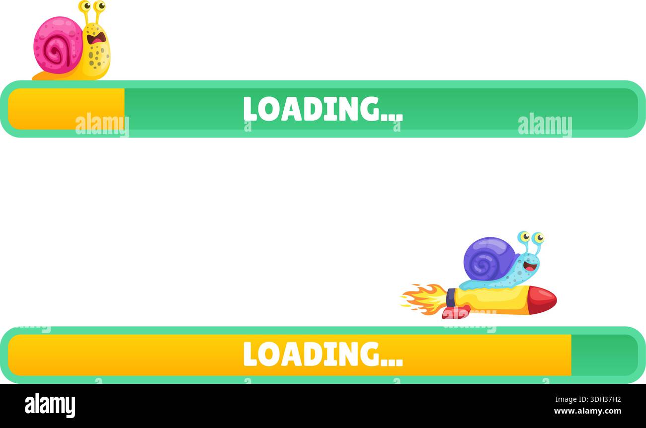 Fast moving snail Stock Vector Images - Alamy