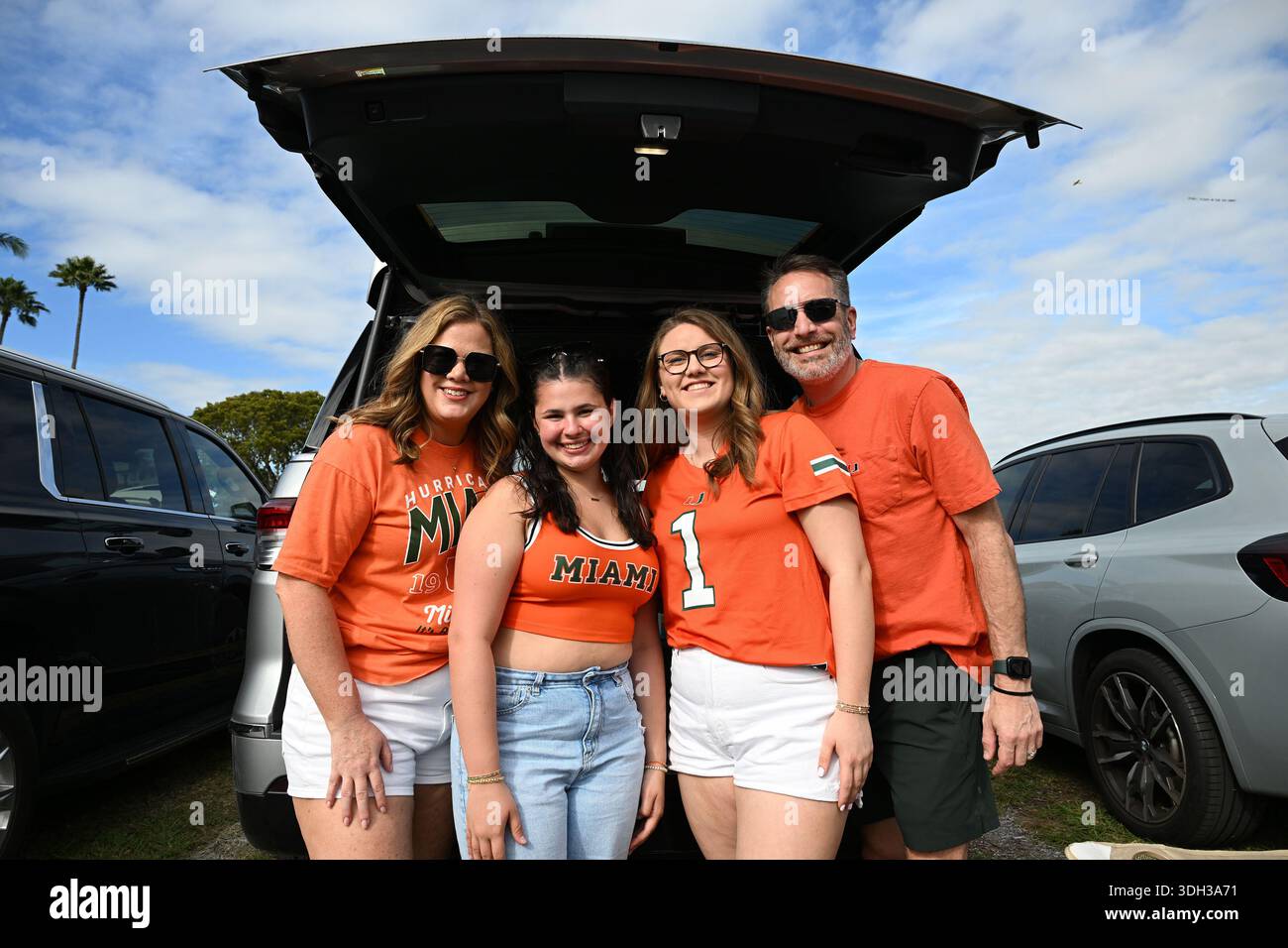 Miami, United States. 19th Jan, 2026. UM Fans are seen tailgating ...