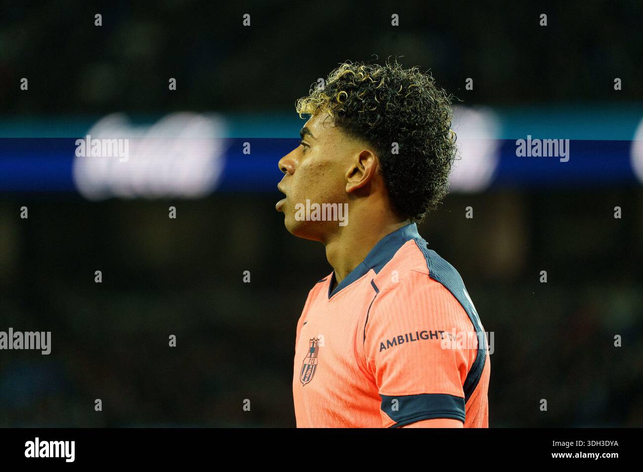 in action during the La Liga game between Real Sociedad and FC ...