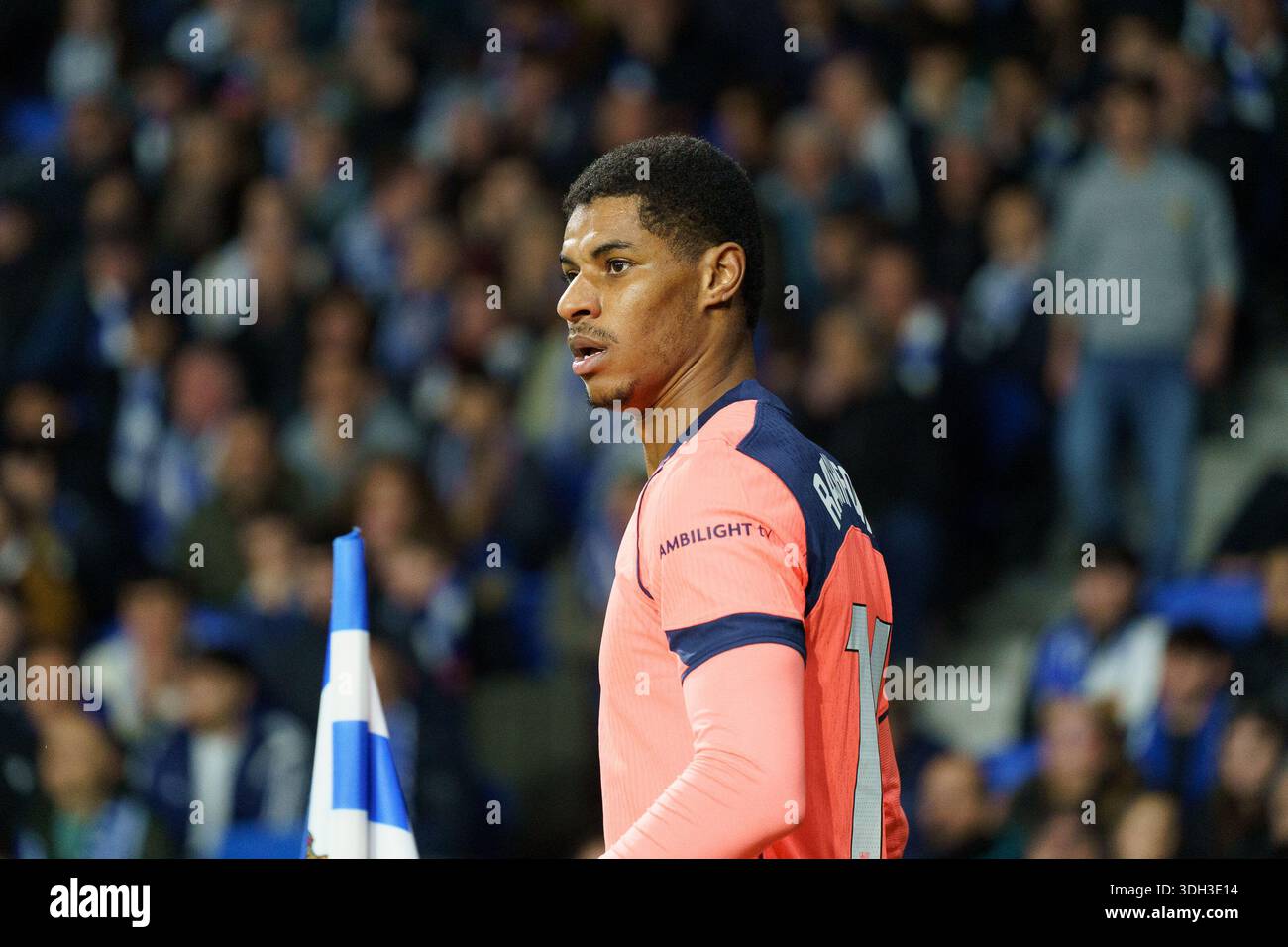Marcus Rashford in action during the La Liga game between Real Sociedad ...