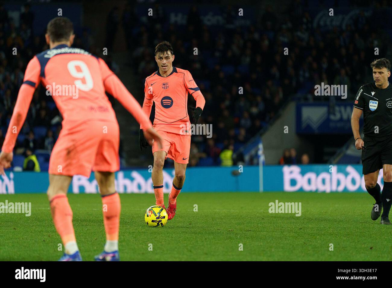 Pedri in action during the La Liga game between Real Sociedad and FC ...