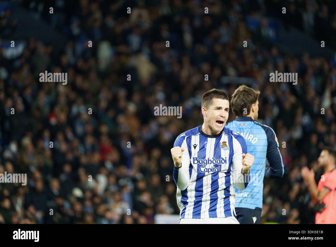 Igor Zubeldia in action during the La Liga game between Real Sociedad ...