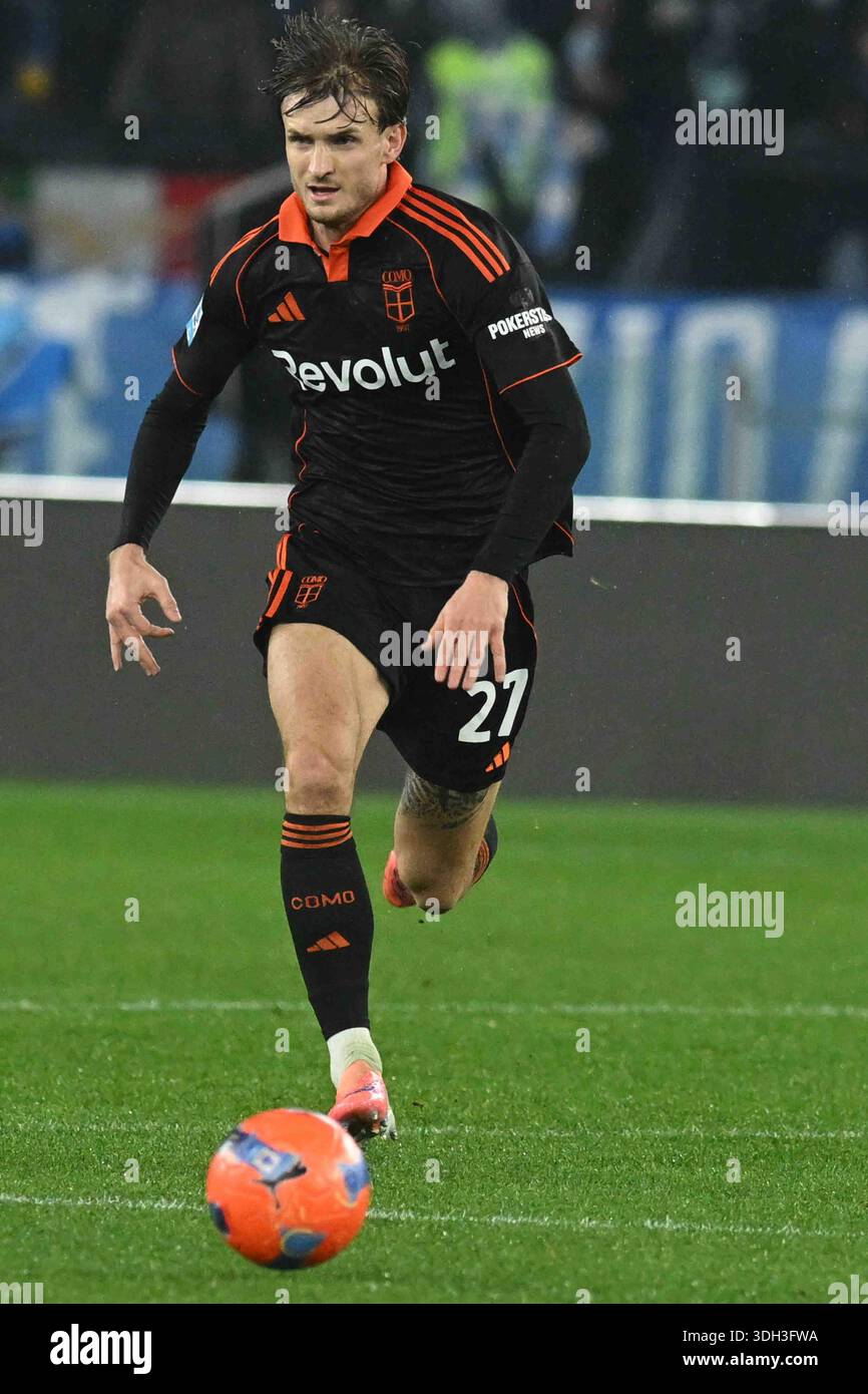 Stefan Posch of Como 1907 +c27#2+ during the Serie A Enilive match ...