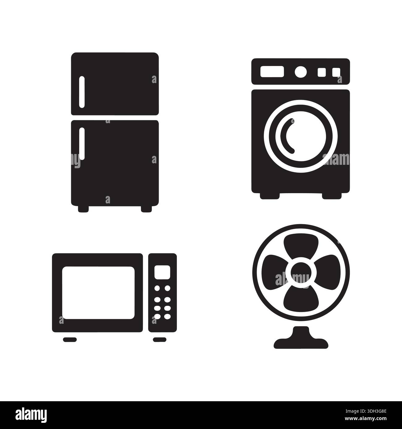 Modern kitchen appliances flat Stock Vector Images - Alamy