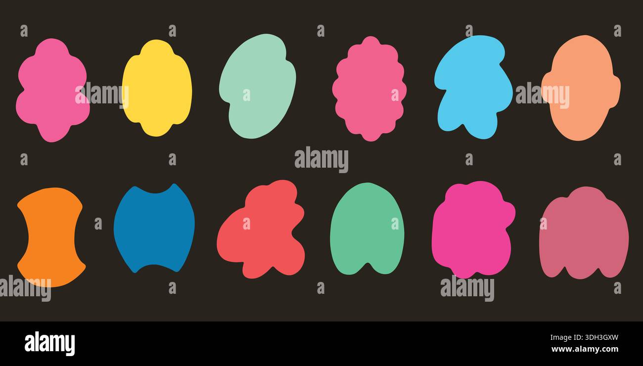 Colorful Abstract Organic Blob Shapes Set Stock Vector Image & Art - Alamy